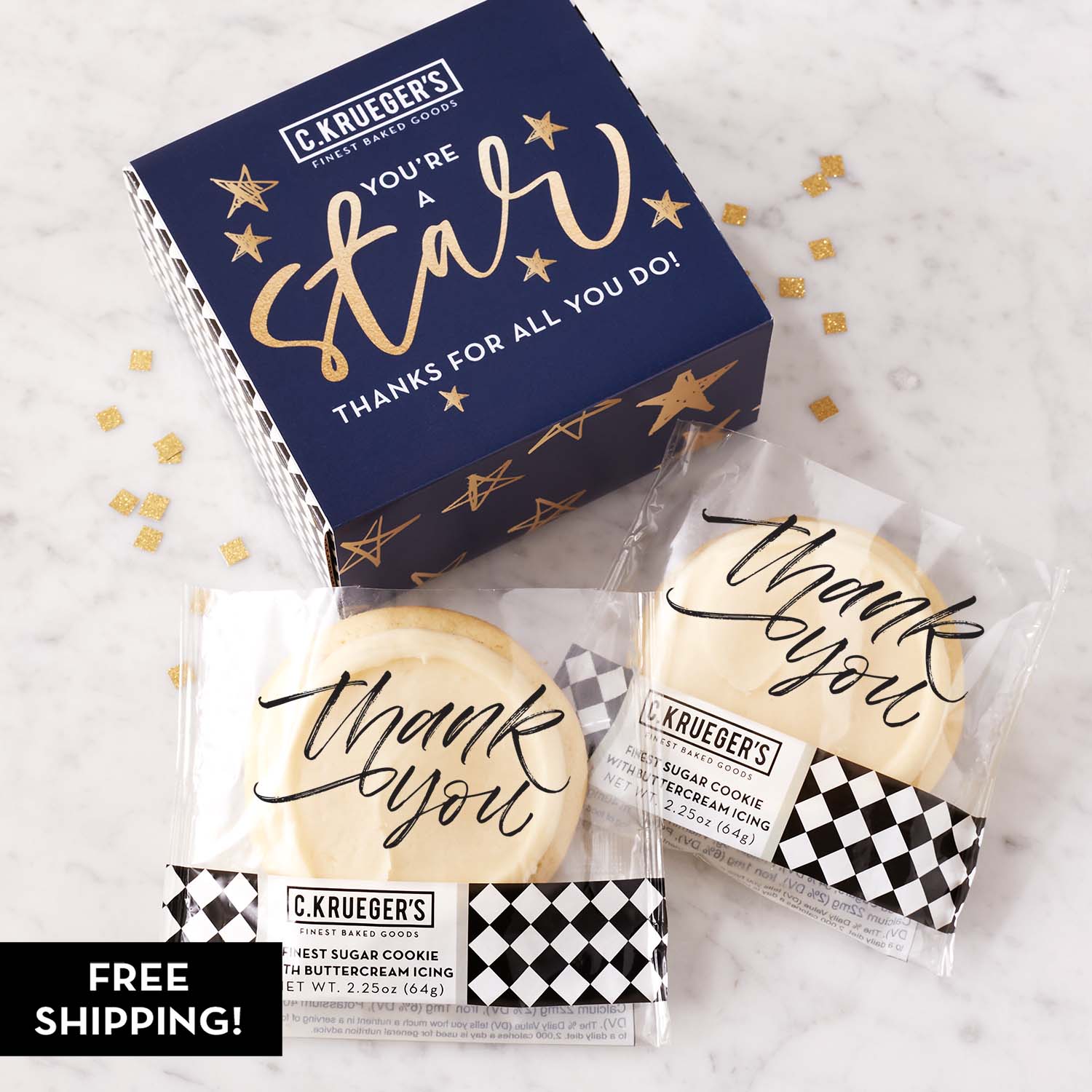 You’re a Star Duo Sampler - Iced Cookies with Messages – C.KRUEGER'S