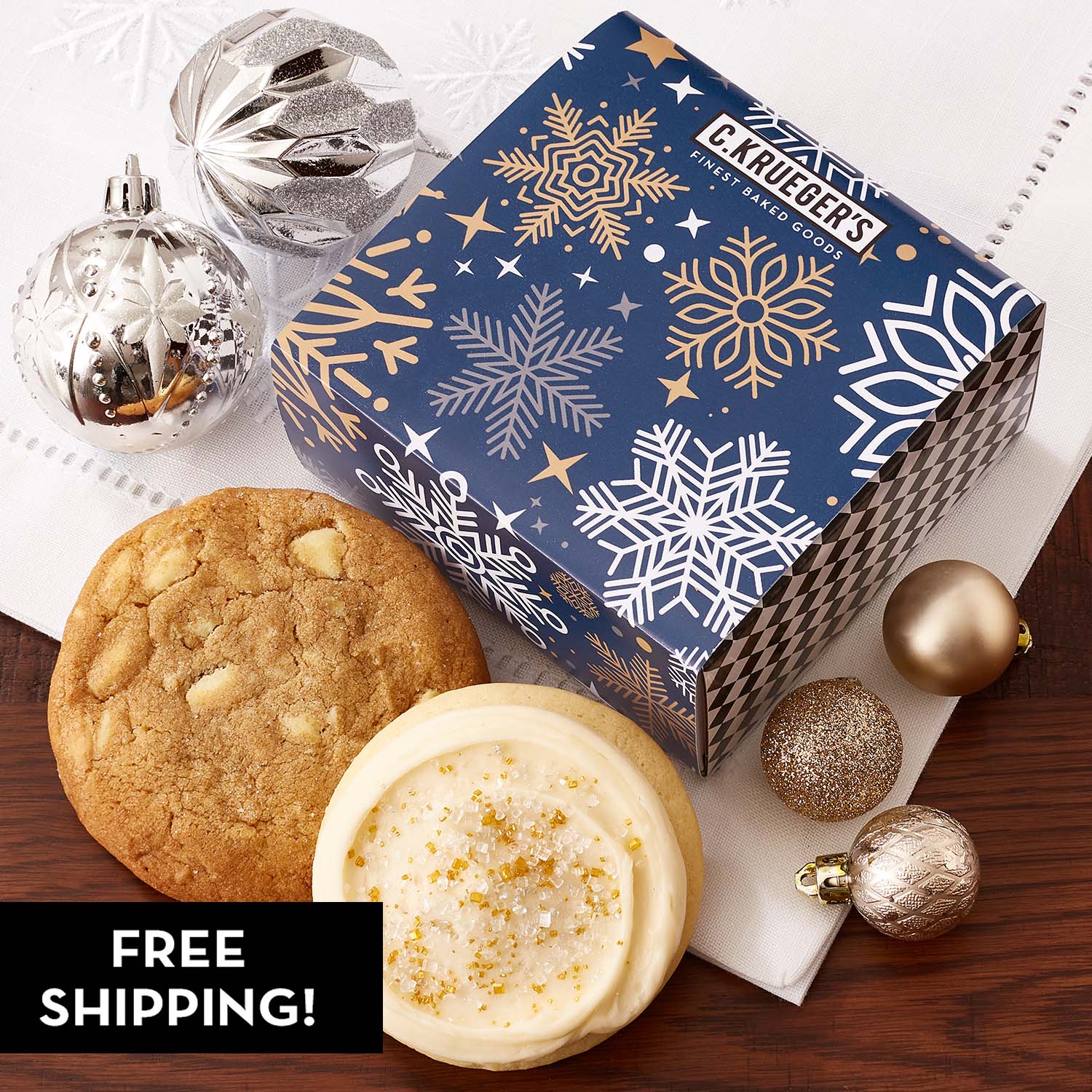 Winter Snowflake Duo Sampler – Assorted Cookies – C.KRUEGER'S