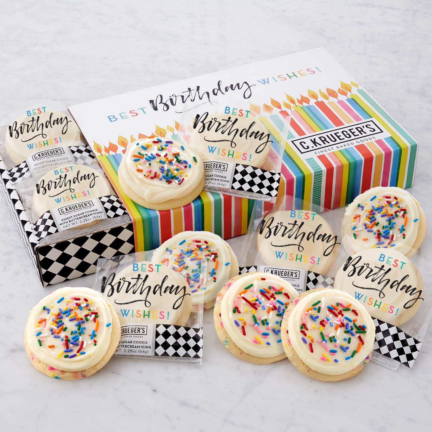 Birthday Wishes Cookie Gift Boxes - Iced Cookies – C.KRUEGER'S