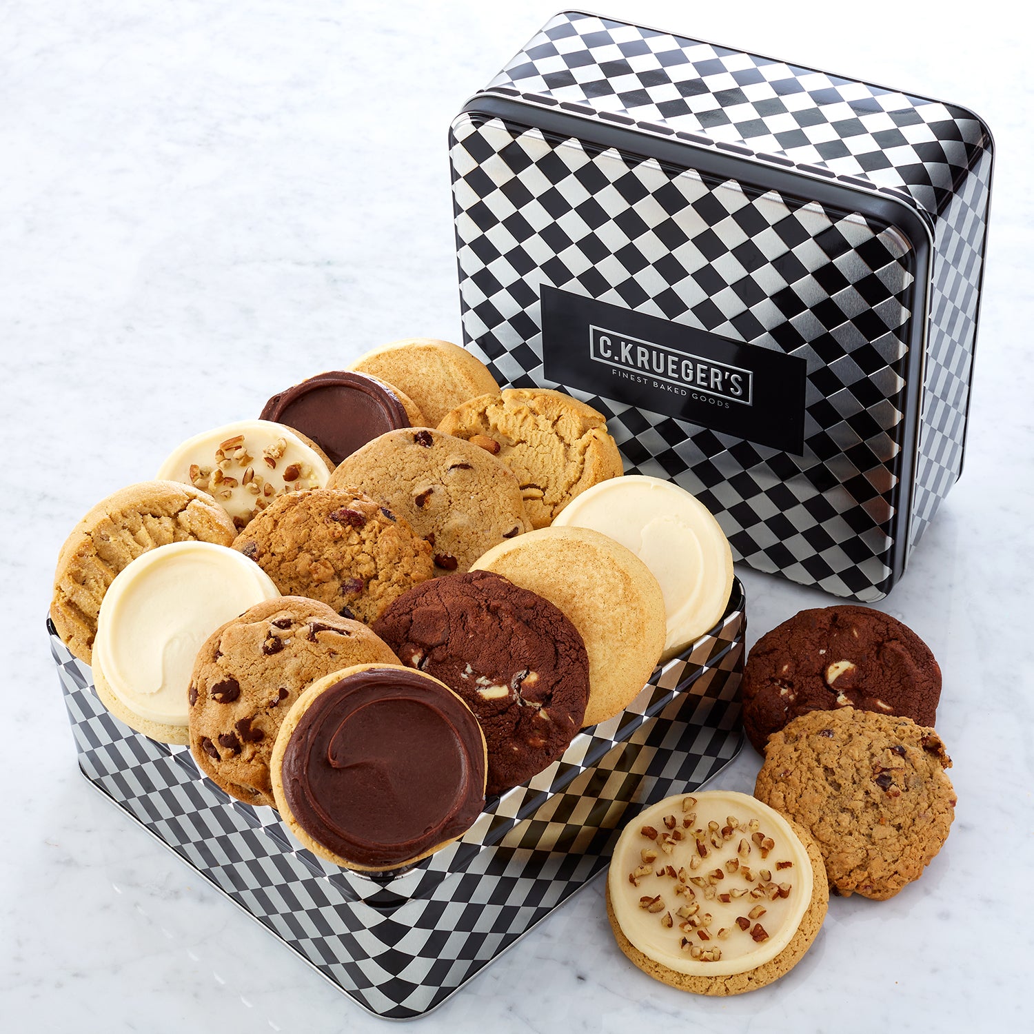 Harlequin Cookie Gift Tin - Assorted Cookies – C.KRUEGER'S