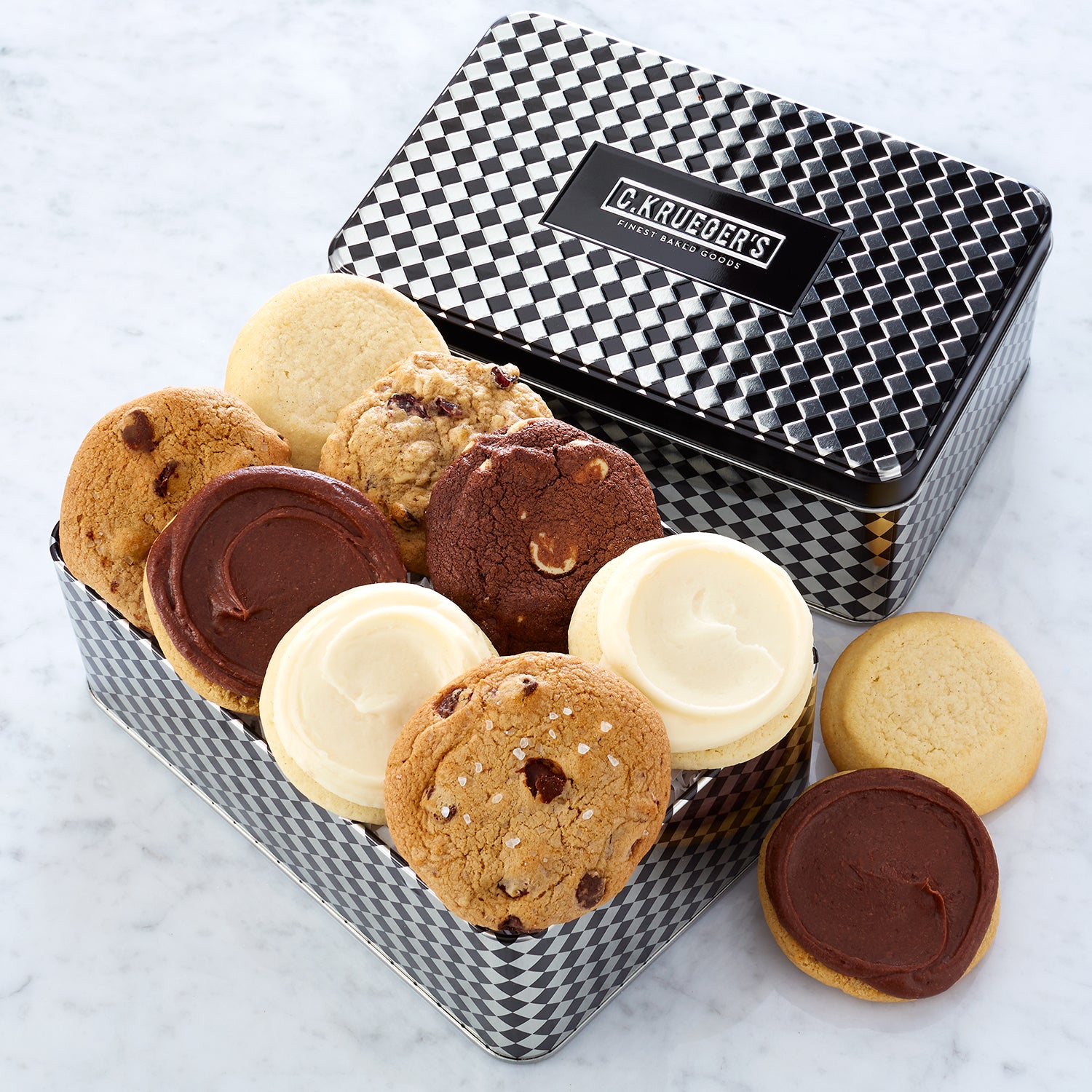 Harlequin Gift Tin - Assorted Mini Cookies – C.KRUEGER'S