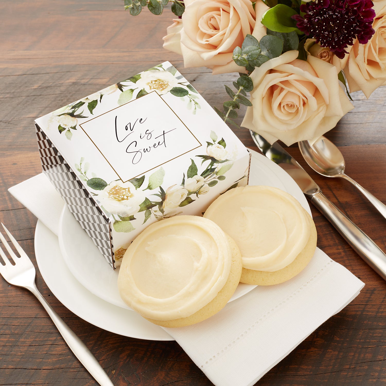 Ivory Magnolia Wedding Duo Cookie Sampler - Iced Cookies – C.KRUEGER'S